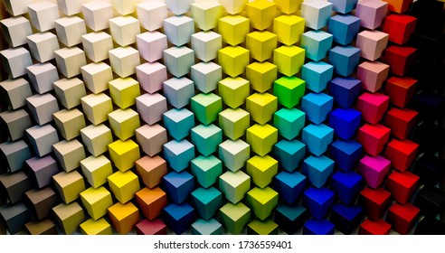 3d Image Multicolored Cubes Technological Solution Stock Illustration ...