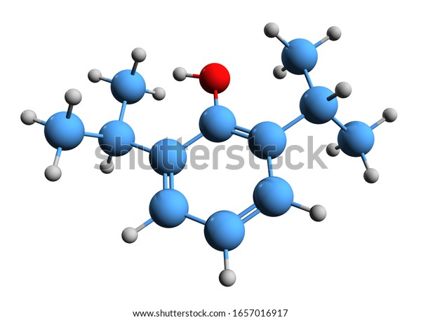 3d Image Propofol Skeletal Formula Molecular Stock Illustration ...
