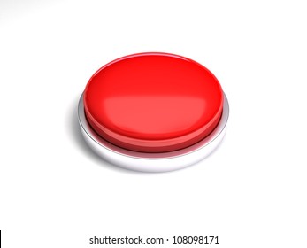 Red Button Isolate Backbround 3d Render Stock Illustration 1879291396
