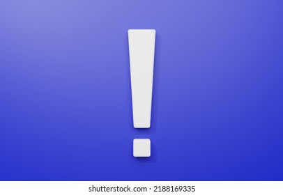 3d Image Simple Exclamation Mark Stock Illustration 2188169335 ...