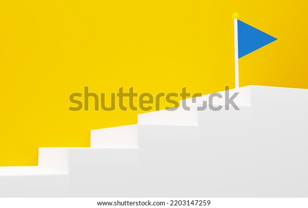 3d Image Simple Stairs Flags Stock Illustration 2203147259 | Shutterstock