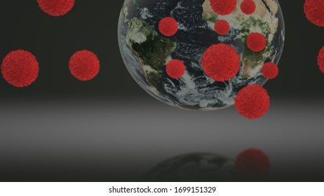 3d Image Viruses Attack Planet Earth Stock Illustration 1699151329 ...