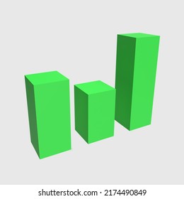 3d Increase Graph Concept Rendered Illustration Stock Illustration ...