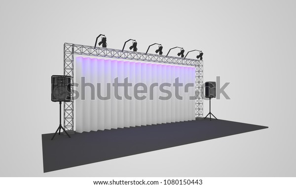 3d Interior Backdrop Register Stage Event Stock Illustration 1080150443 ...