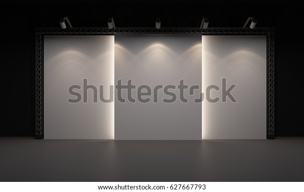 3d Interior Backdrop Stage Event Led Stock Illustration 627667793 ...