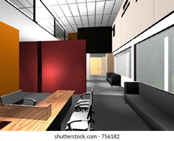 3d Interior Office Stock Illustration 756182 | Shutterstock