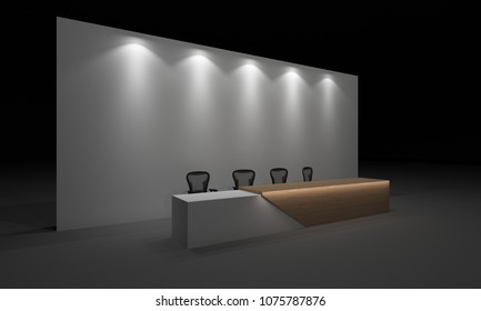 3d Interior Register Backdrop Stage Event Stock Illustration 1077365579