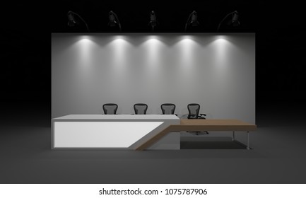 3d Interior Register Backdrop Stage Event Stock Illustration 1075787858