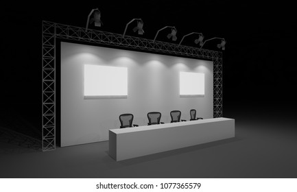 3d Interior Register Backdrop Stage Event Stock Illustration 1077365576