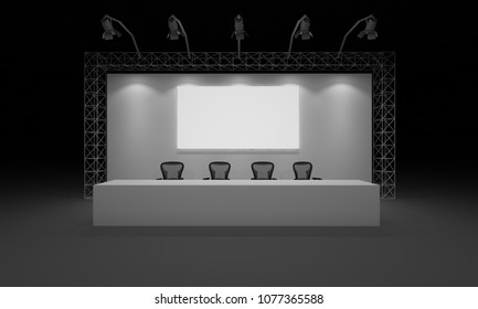 3d Interior Register Backdrop Stage Event Stock Illustration 1077365555