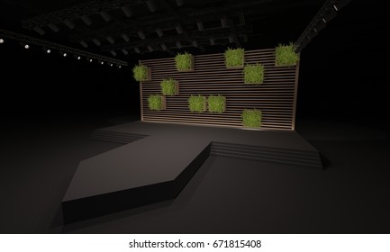 3d Rendering Stage Event Led Light Stock Illustration 593924432
