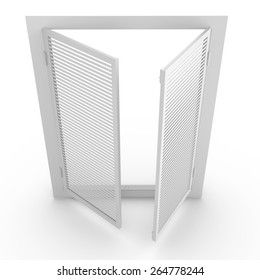 3d Isolated Empty Window Louvers Stock Illustration 264778178 ...