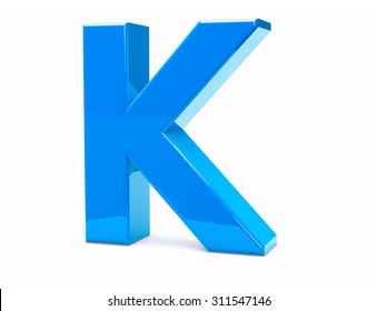 3d K Isolated Letter Render Metal: ilustrações stock 311547146