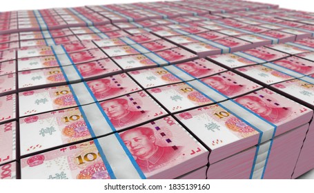3d Large Stack 100 Chinese Yuan Stock Illustration 1835139160 ...