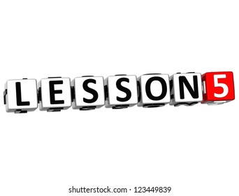 Ilustrasi Stok 3d Lesson Button Click Here Block 123470968 | Shutterstock