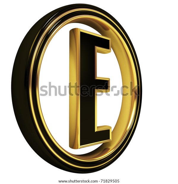 3d Letter E Circle Black Gold Stock Illustration 71829505 | Shutterstock