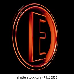3d Letter E Circle Red Metal Stock Illustration 73113553 | Shutterstock