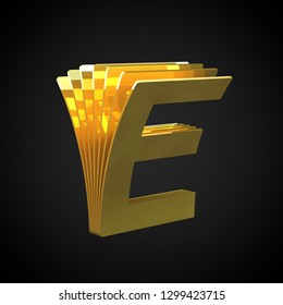3d Letter E Uppercase 3d Render Stock Illustration 1299423715