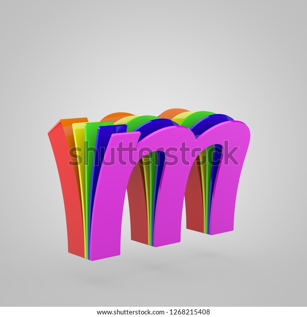 3d Letter M Lowercase 3d Render Stock Illustration 1268215408 ...
