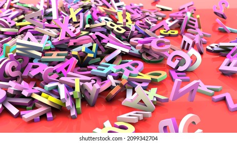 3d Letters Falling 3d Render Stock Illustration 2099342704 | Shutterstock
