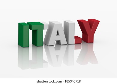 Italy Lettering Art Over Italian Flag 스톡 일러스트 1583985658 | Shutterstock