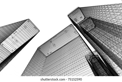 3d Linear Architecture Stock Illustration 75152590 | Shutterstock