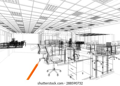 3d Linear Office Stock Illustration 288590732 | Shutterstock