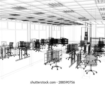 3d Linear Office Stock Illustration 288590756 | Shutterstock