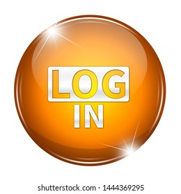 3d Login Round Button Isolated Stock Illustration 1444369295 | Shutterstock