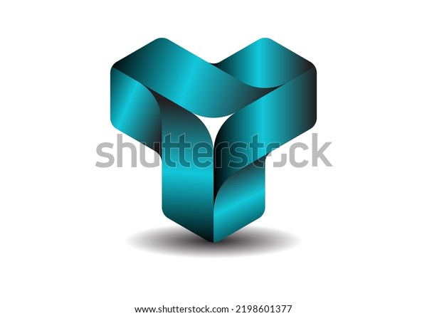 3d Logo Design Template Blue Black Stock Illustration 2198601377 ...