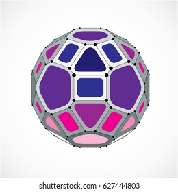 3d Low Poly Spherical Object Black Stock Illustration 627444803 ...