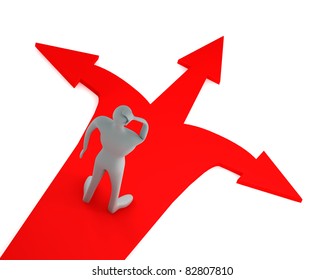 3d Man Before Choice 스톡 일러스트 82807810 | Shutterstock