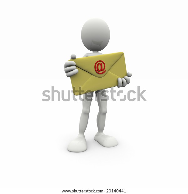 3d Man Big Envelope Stock Illustration 20140441 | Shutterstock