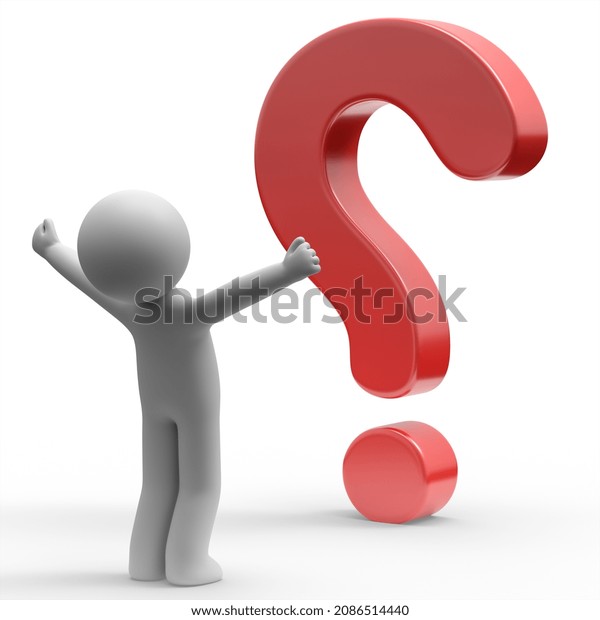 3d Man Big Question Mark Stock Illustration 2086514440 | Shutterstock
