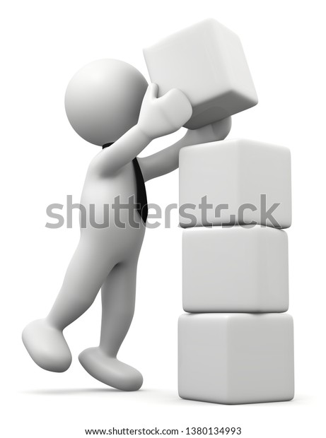 3d Man Building Stock Illustration 1380134993 | Shutterstock