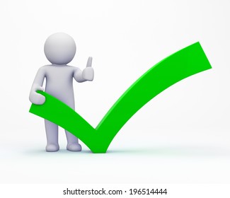3d People Check Mark Cartoon 스톡 일러스트 272743325 | Shutterstock