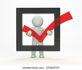 3d Man Check Mark 스톡 일러스트 197819747 | Shutterstock