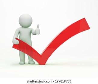 3d Man Check Mark 스톡 일러스트 197819753 | Shutterstock