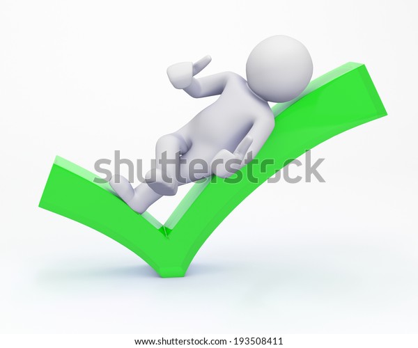 3d Man Check Mark: ilustración de stock 193508411 | Shutterstock