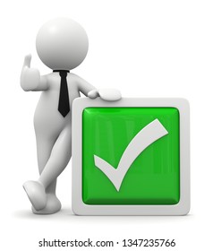3d Man Check Mark Symbol 스톡 일러스트 1316572985 | Shutterstock