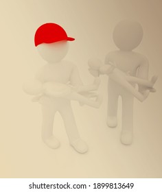 3d Man Child 3d Render On Stock Illustration 1899813649 | Shutterstock