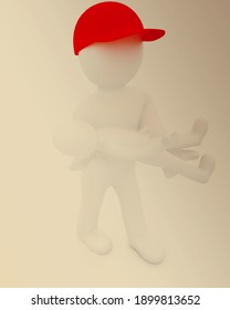 3d Man Child 3d Render On: ภาพประกอบสต็อก 1899813652 | Shutterstock