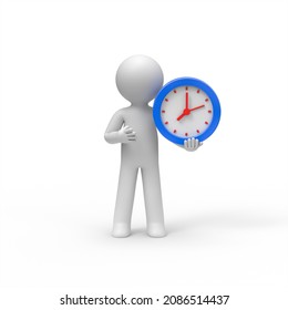 3d Man Clock Stock Illustration 2086514437 | Shutterstock