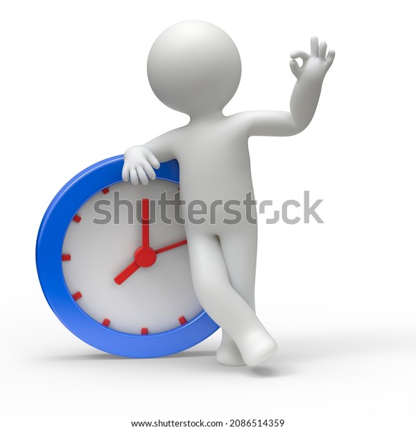 3d Man Clock Stock Illustration 2086514359 | Shutterstock