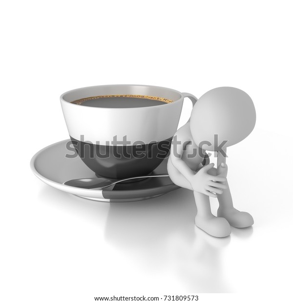 3d Man Coffee 3d Rendering Stock Illustration 731809573 | Shutterstock