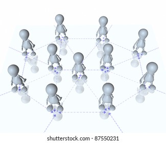 3d Man Communication Network Stock Illustration 87550231 | Shutterstock