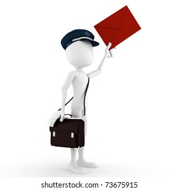 3d Man Delivering Mail Stock Illustration 73675915 | Shutterstock