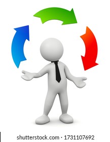 3d Man Development Arrows Stock Illustration 1731107692 | Shutterstock