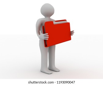 3d Man Document Folder3d Illustration 스톡 일러스트 1193090047 | Shutterstock
