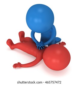 3d Man Doing Cpr First Aid Stock Illustration 465757472 | Shutterstock